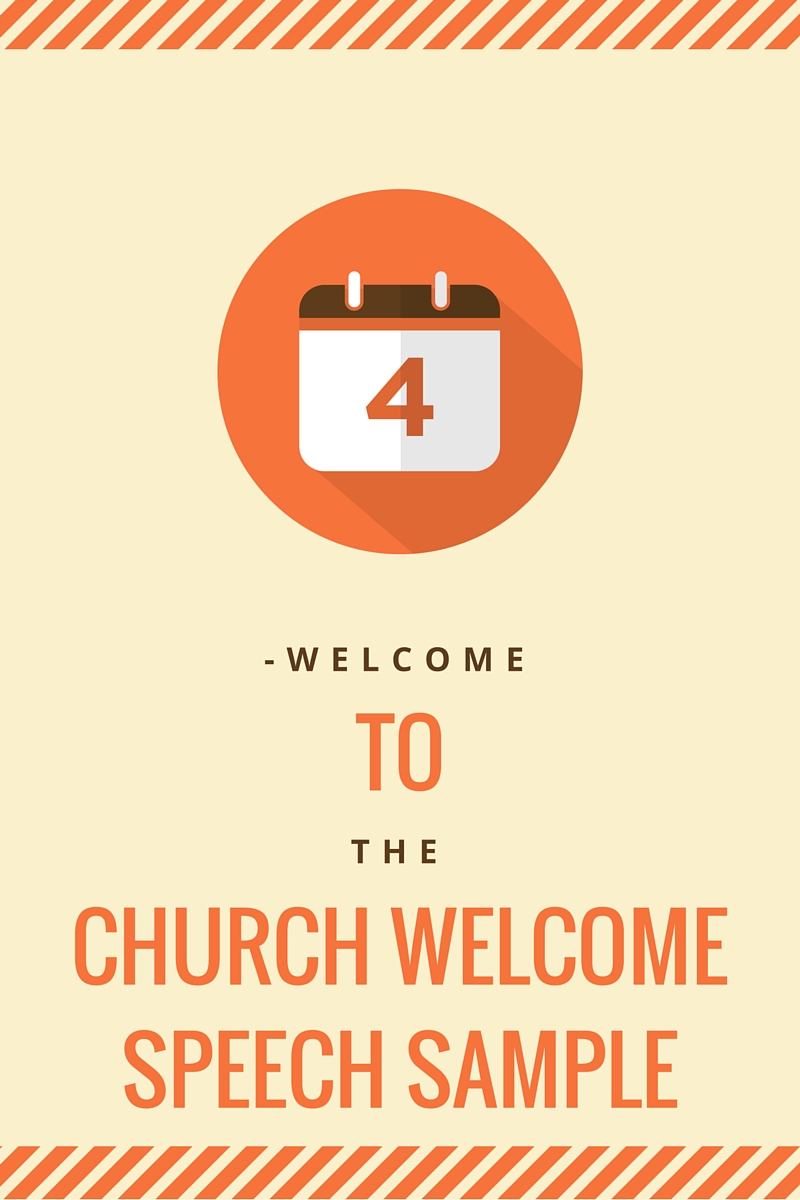 Church Welcome Speech Sample